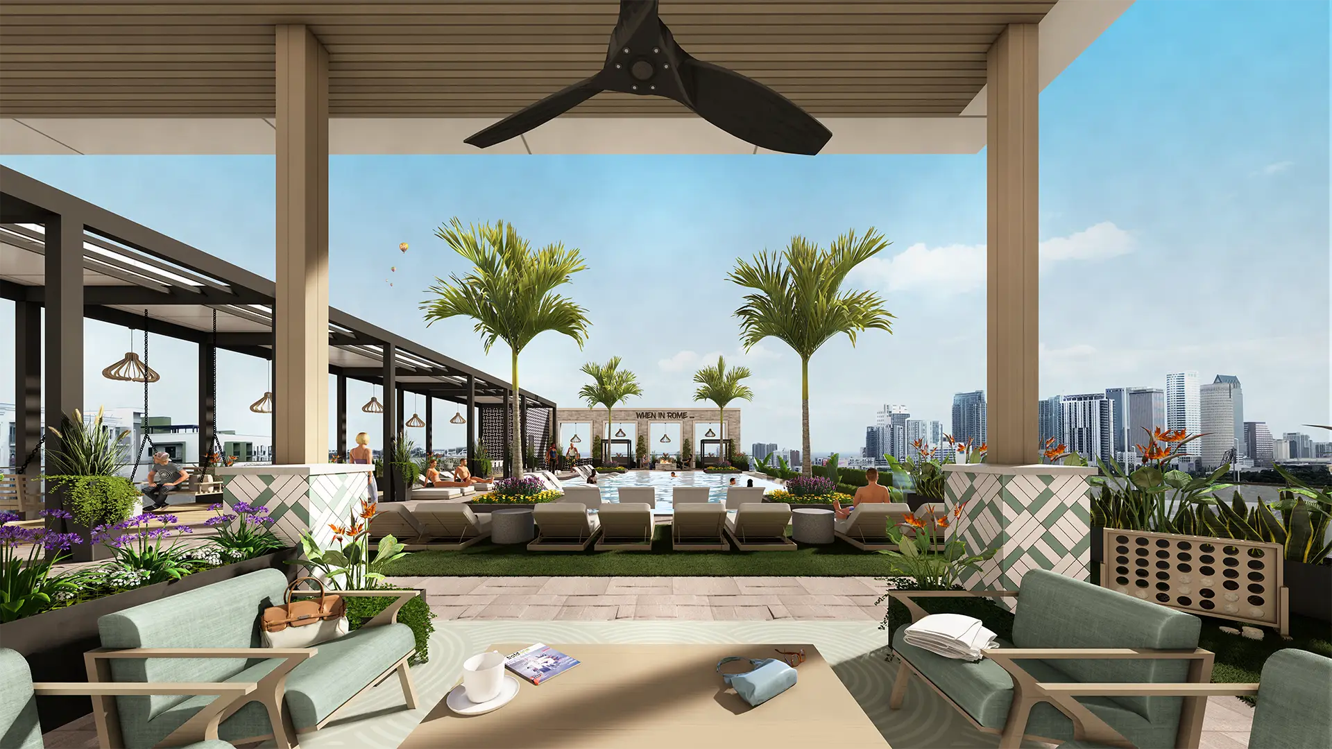 01 Pool Rendering Bold Line Design